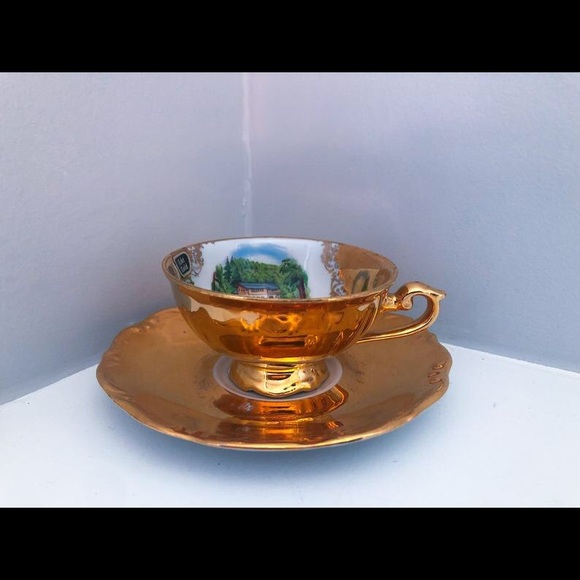 Vintage | Accents | Gebrbauer 92s Gold Plated Teacup Saucer | Poshmark
